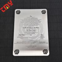 China Custom Laser Cut Gold Wedding Invitation Card 0.3mm Thickness Luxury Design for Formal Weddings for sale