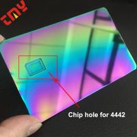 China Wholesale Chameleon Chrome Laser Engraved Stainless Steel Metal Credit Card 85x54mm with EMV Chip Slot for sale