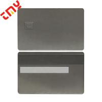 China Custom 4442 4428 EMV Chip Metal Credit Card 85x54mm 0.8mm Gold Mirror Finish for sale