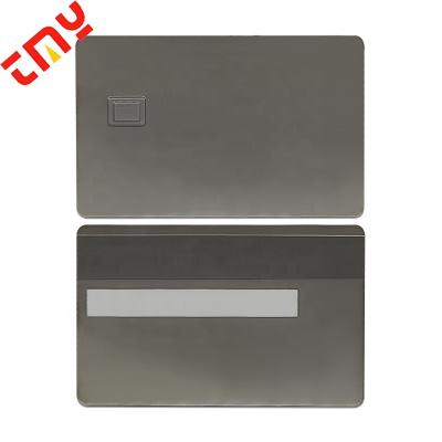 China Custom 4442 4428 EMV Chip Metal Credit Card 85x54mm 0.8mm Gold Mirror Finish for sale
