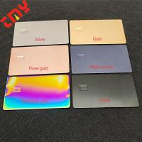 China Custom 4442 4428 EMV Chip Metal Credit Card 85x54mm 0.8mm Gold Mirror Finish for sale