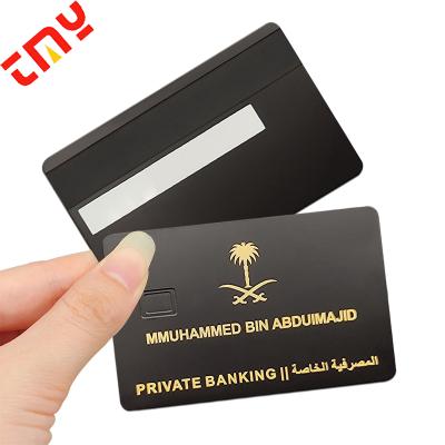 China Custom 85x54mm Matte Black Gold Metal Credit Card Business Card Brass Copper for sale
