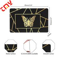 China Custom 85x54mm Matte Black Gold Metal Credit Card Business Card Brass Copper for sale