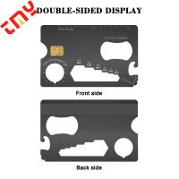 China Custom Multifunctional Brushed Stainless Steel Credit Card Bottle Opener 85x54mm with EMV Chip Slot for sale