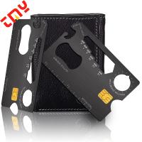 China Custom Multifunctional Brushed Stainless Steel Credit Card Bottle Opener 85x54mm with EMV Chip Slot for sale