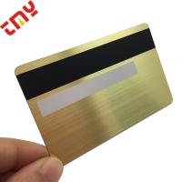 China Custom Metal Gold Plating Business Card 85x54mm with Magnetic Stripe for sale