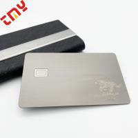 China Wholesale Pure Titanium Metal Credit Card Blanks 85x54mm 0.6mm with Chip for Bank Debit Master for sale