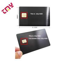 China Custom Stainless Steel Brushed VIP Metal Card 85x54mm Anodized Black Gold Silver with Chip 4428 or 4442 for sale