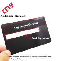 China Custom Stainless Steel Brushed VIP Metal Card 85x54mm Anodized Black Gold Silver with Chip 4428 or 4442 for sale