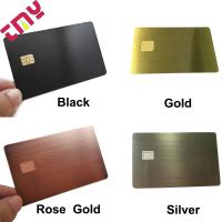China Custom Stainless Steel Brushed VIP Metal Card 85x54mm Anodized Black Gold Silver with Chip 4428 or 4442 for sale