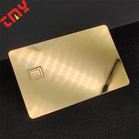 China Custom Blank Metal Credit Card with NFC NTAG213 215 216 Chip and Magnetic Stripe 85x54mm for sale