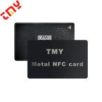 China Customizable NFC Metal Business Cards 85x54mm with Silk Screen and UV Printing for sale