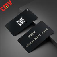 China Customizable NFC Metal Business Cards 85x54mm with Silk Screen and UV Printing for sale