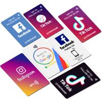 China Custom NFC PVC Business Card 85x54mm for Google Review Social Media Menu QR Code for sale