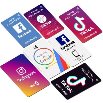 China Custom NFC PVC Business Card 85x54mm for Google Review Social Media Menu QR Code for sale