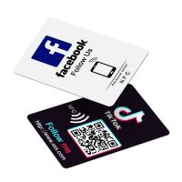 China Custom NFC PVC Business Card 85x54mm for Google Review Social Media Menu QR Code for sale