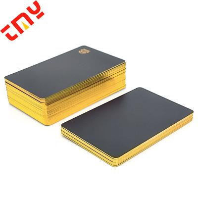 China Custom Gold Foil Business Thanks Cards 86x54mm with Rounded Color Edges Blank Interior for sale