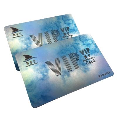 China Custom Laser Engraving PVC Plastic Business Card with Holagram 0.76mm Thickness for sale
