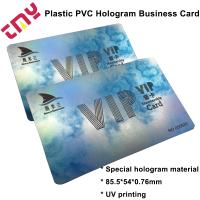China Custom Laser Engraving PVC Plastic Business Card with Holagram 0.76mm Thickness for sale