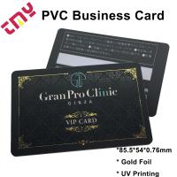 China Custom Spot UV Business Card Printing PVC Card with Embossed 85x54mm for sale