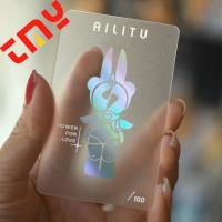 China Custom Clear Transparent PVC Plastic Business Cards High Quality Glossy Matte Finish 0.76mm Thick for sale