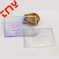 China Custom Clear Transparent PVC Plastic Business Cards High Quality Glossy Matte Finish 0.76mm Thick for sale