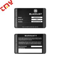 China Custom Writable PVC Plastic Authenticity Warranty Card for Luxury Brand Bag Jewelry Watch for sale