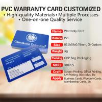 China Custom Writable PVC Plastic Authenticity Warranty Card for Luxury Brand Bag Jewelry Watch for sale