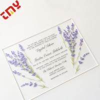China Custom Acrylic Wedding Place Cards 100x180mm Laser Cut Name Card Printing for sale