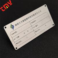 China Brushed Stainless Steel Equipment Tags 50x50mm Corrosion Resistant Laser Engraved Custom Nameplate for sale