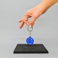 China Custom Soft Rubber 3D Keychain 50mm Lightweight Fitness Gym Equipment Plate Durable for sale