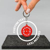 China Custom Soft Rubber 3D Keychain 50mm Lightweight Fitness Gym Equipment Plate Durable for sale