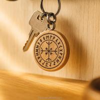 China Custom Eco-Friendly Wooden Keychain 3D Logo Blank Cross Round Animal for Wedding Birthday Engraving 50mm for sale