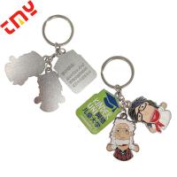 China Custom 3D Hard Enamel Anime Keychain Tag Wholesale Zinc Alloy 50x30mm for sale