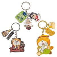 China Custom 3D Hard Enamel Anime Keychain Tag Wholesale Zinc Alloy 50x30mm for sale
