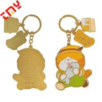 China Custom 3D Hard Enamel Anime Keychain Tag Wholesale Zinc Alloy 50x30mm for sale