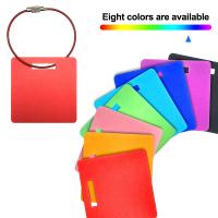 China Gold-Plated Polished Aluminum Metal Luggage Tags Mini Laser Engraving Custom Logo Steel Wire For Travel Bags Modern for sale