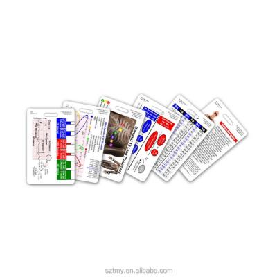 China Custom Waterproof Plastic RN CNA Nursing Student Internship Nurse Badge Set Lab Values EKG Vitals Pocket Label Printing for sale