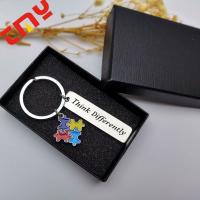 China Metal Promotional Gift Custom Keychain With Key Ring Private Engrave DIY Design How Flamazing Inspirational Flamingo for sale