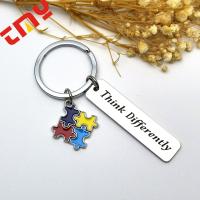 China Metal Promotional Gift Custom Keychain With Key Ring Private Engrave DIY Design How Flamazing Inspirational Flamingo for sale