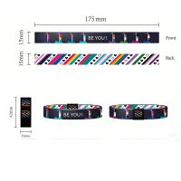 China Programmable Custom QR NFC Tag 213 Textile Fabric RFID Wristbands Disposable Fabric Wrist Bands for Event Access Control for sale