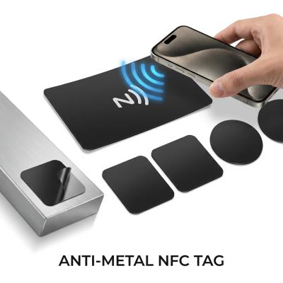 China Anti-Metal NFC Tag Sticker Custom Print Waterproof 13.56MHz RFID Label Rewritable Smart Tag For Metal Surface Asset Tracking for sale