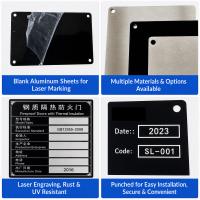 China Custom Silk-screened Anodized Aluminum Stainless Steel Titanium Engraved Nameplates Black Aluminum Blank Tag Laser marked for sale
