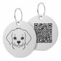 China Hot Sales Customized Logo Casting Stainless Steel Animal Theme Blank QR Code for Tags Dog Pet ID Tags for sale