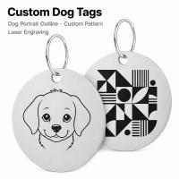 China Hot Sales Customized Logo Casting Stainless Steel Animal Theme Blank QR Code for Tags Dog Pet ID Tags for sale