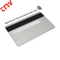 China All in One 24K Gold Smart Social Media Blank Metal Digital Business Card and NFC Credit Card With Magnet strip for sale