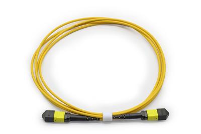 China 8 Cores 12 Cores 24 Cores MPO MTP Fiber Optic Patchcord OS2 Yellow TypeB LSZH for sale