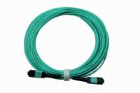 China Multimode OM3 MPO Fiber Trunk Cable 12 Fiber Female Type A  LSZH for sale