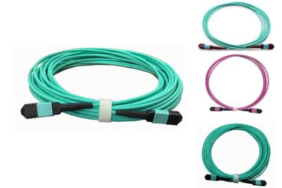 China 24 Fiber Multimode OM3 Mpo Fiber Connector Female Type A LSZH for sale