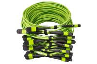 China MPO MTP Cable 8 Fiber 12 Fiber 24 Fiber OM5 OFNR Jacket Lime Green for sale